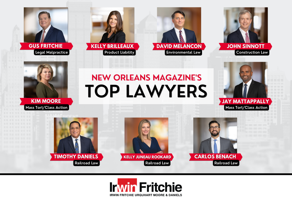 Nine Irwin Fritchie Attorneys Named "2022 Top Lawyers" by New Orleans ...